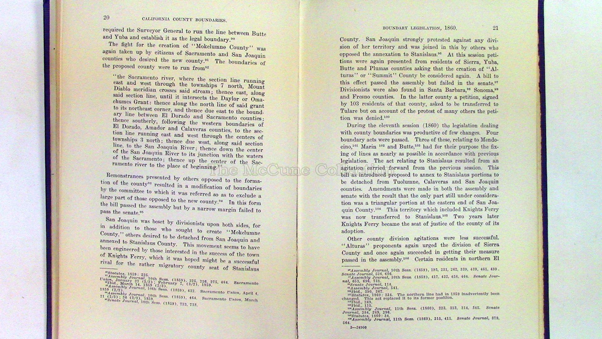 The Genesis of California Counties • The McCune Collection